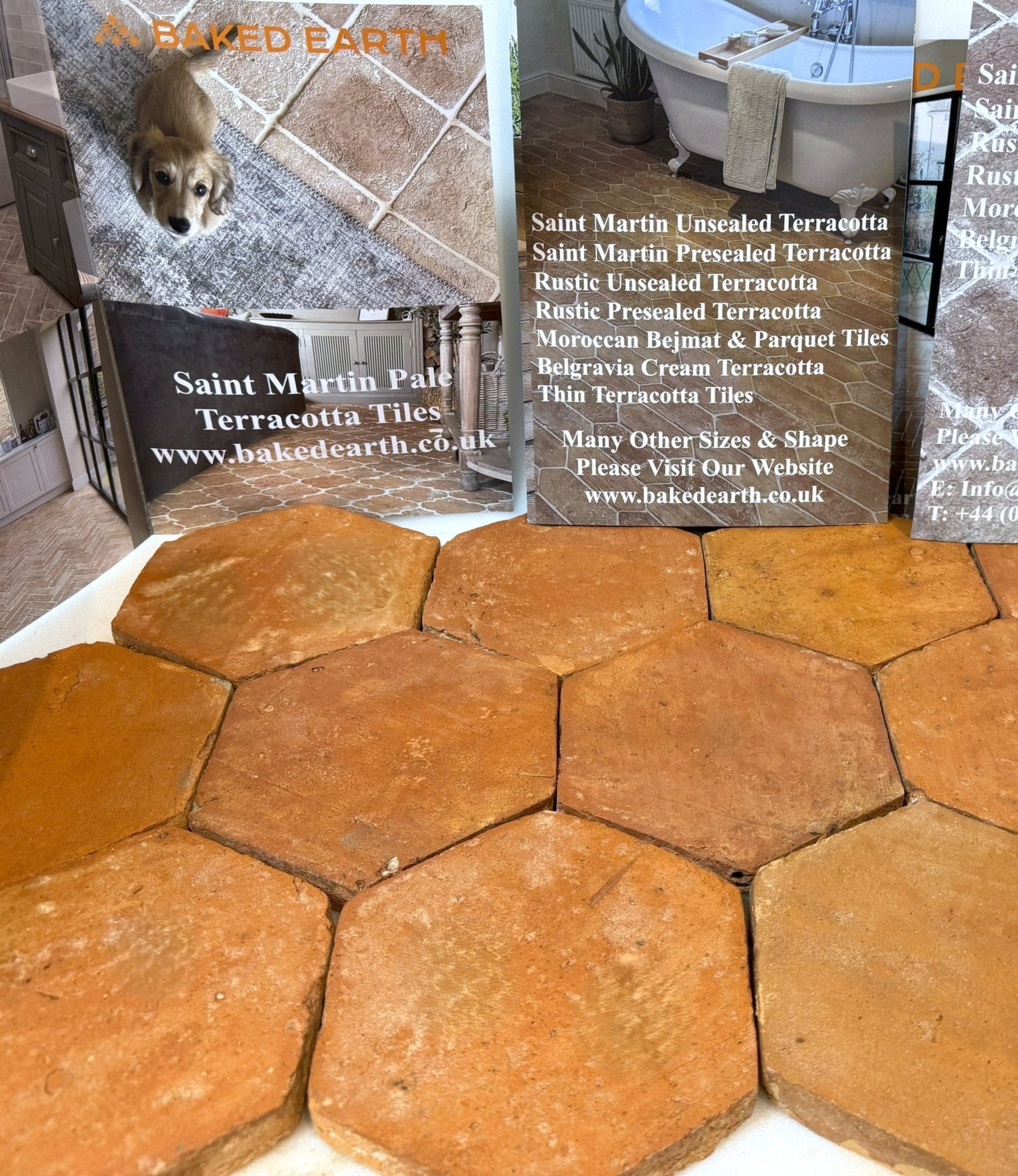 Saint Martin Pale Presealed Terracotta Hexagonal Tiles 15 x 15 x 2cm ...