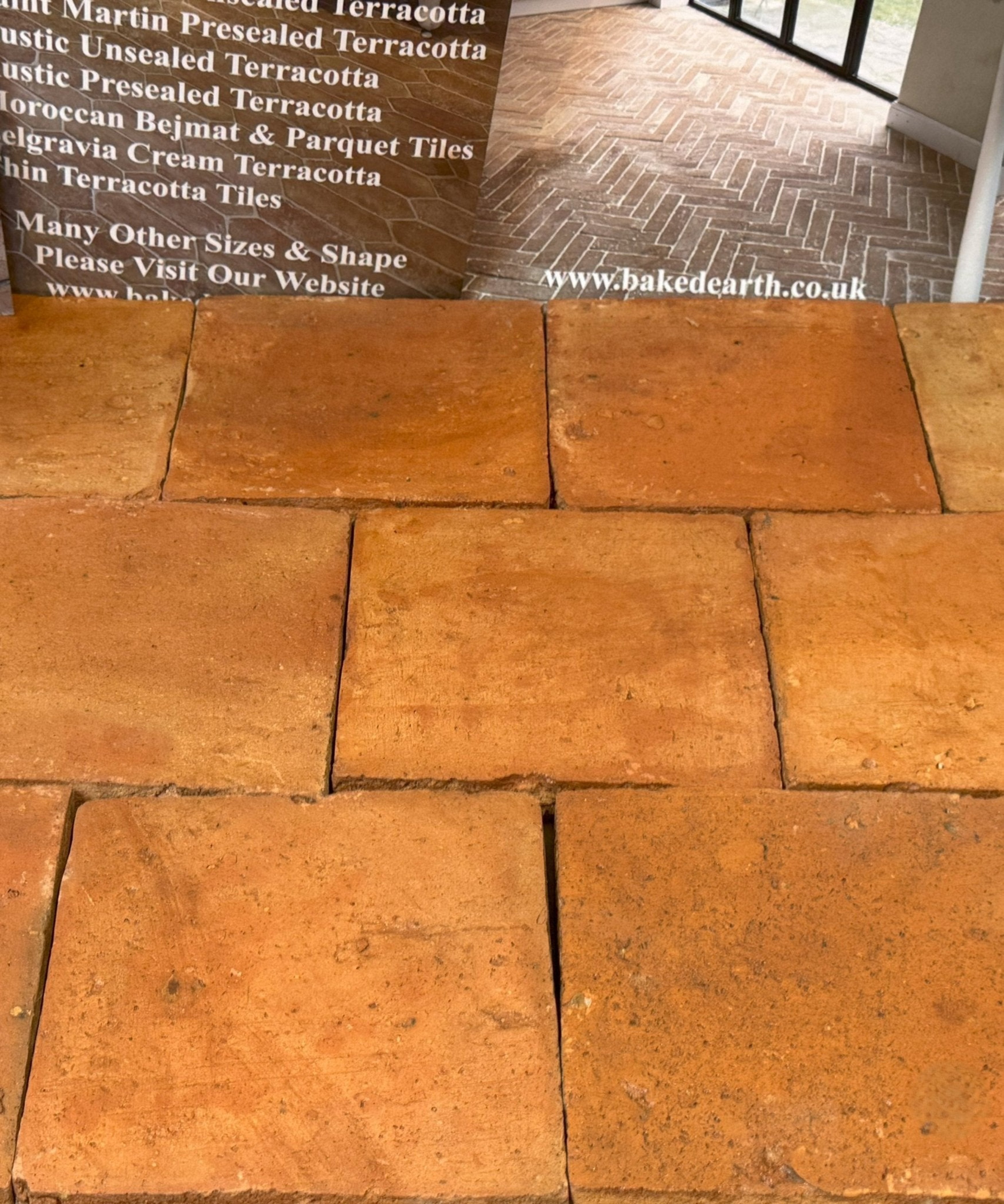 Mexborough Pale Presealed Terracotta Square Tiles 15 x 15 x 2cm – Baked ...